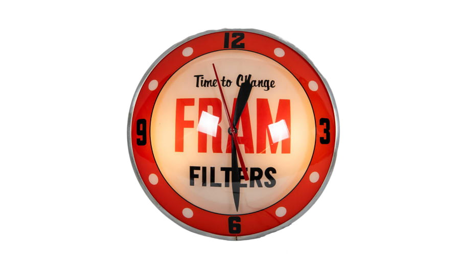 Fram Filters Lighted Clock for Sale at Auction - Mecum Auctions