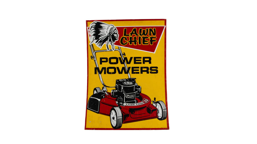 1982 Lawn Chief Power Mowers Single-Sided Tin Sign for Sale at Auction ...