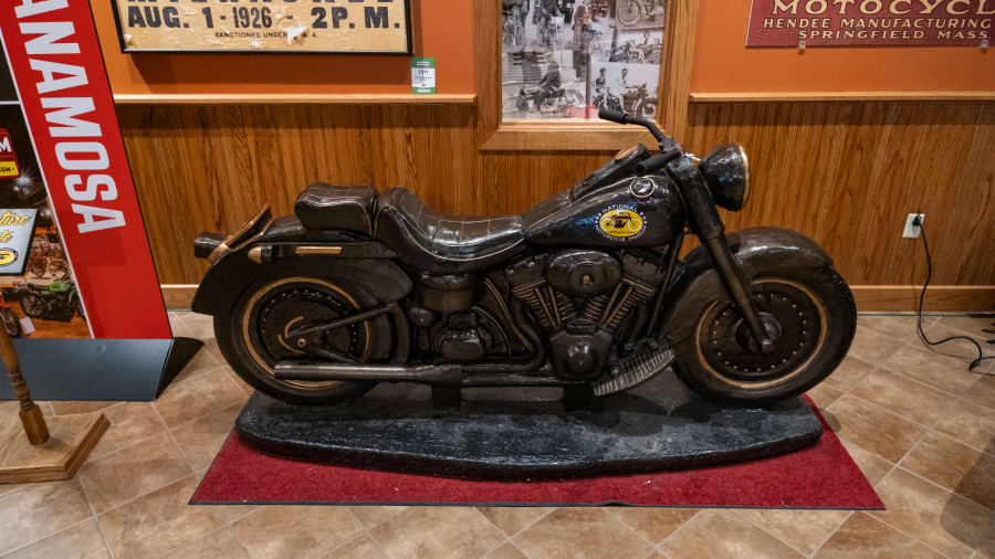 Fat Boy Concrete Motorcycle Statue at From the John Parham Estate ...