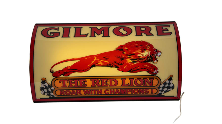 Gilmore Red Lion Single-Sided Plastic Lighted Sign for Sale at Auction ...