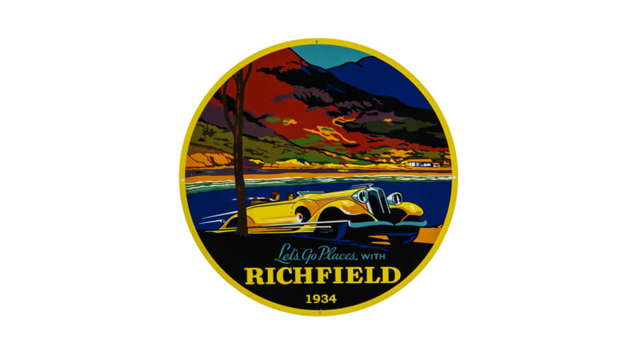 Richfield Single-Sided Tin Sign for Sale at Auction - Mecum Auctions