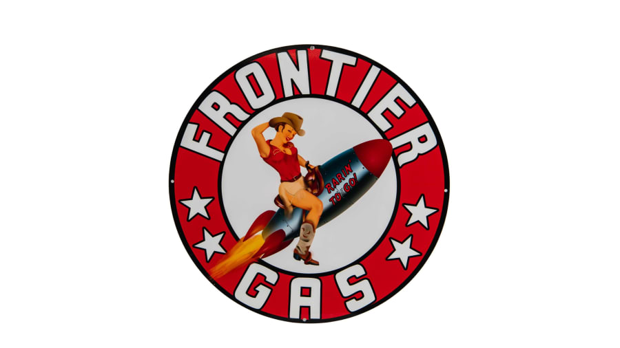 Frontier Gas Single-Sided Tin Sign for Sale at Auction - Mecum Auctions