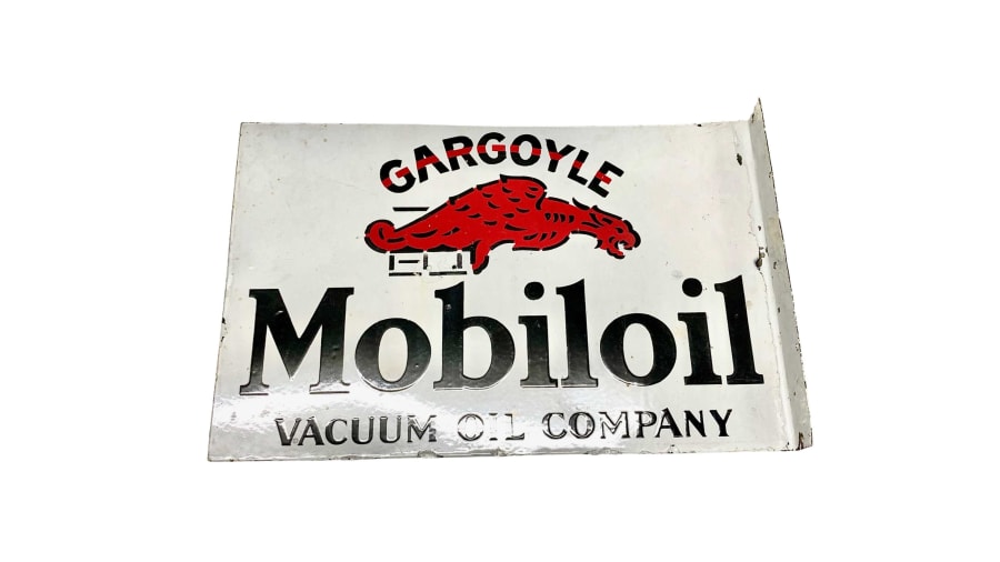 1920s Mobiloil Gargoyle Porcelain Flange Sign for Sale at Auction ...