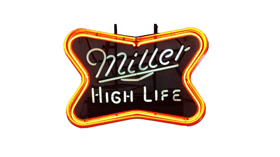Miller High-Life Single-Sided Animated Neon Sign for Sale at Auction ...