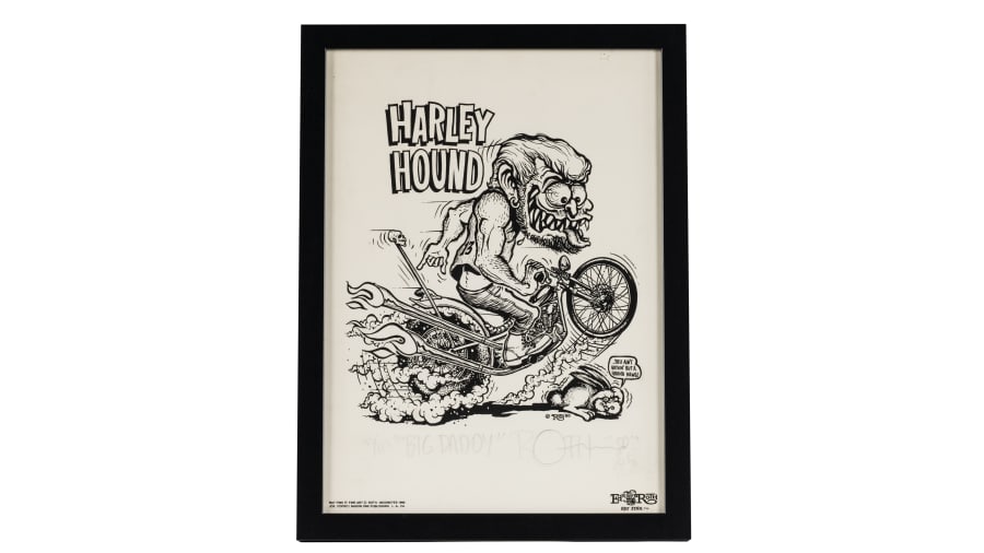 "Harley Hound" Ed "Big Daddy" Roth Original Poster for Sale at Auction ...