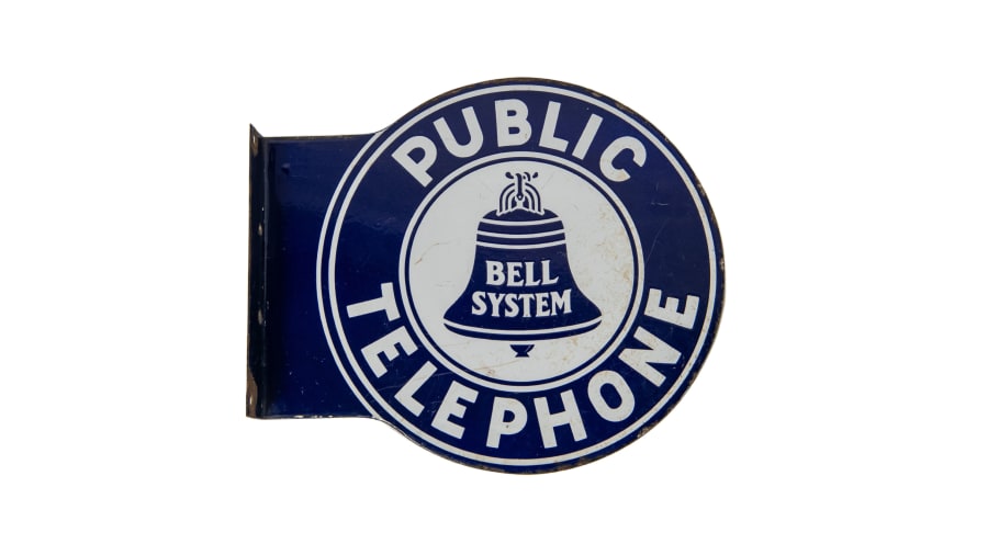 Bell System Porcelain Flange Sign for Sale at Auction - Mecum Auctions