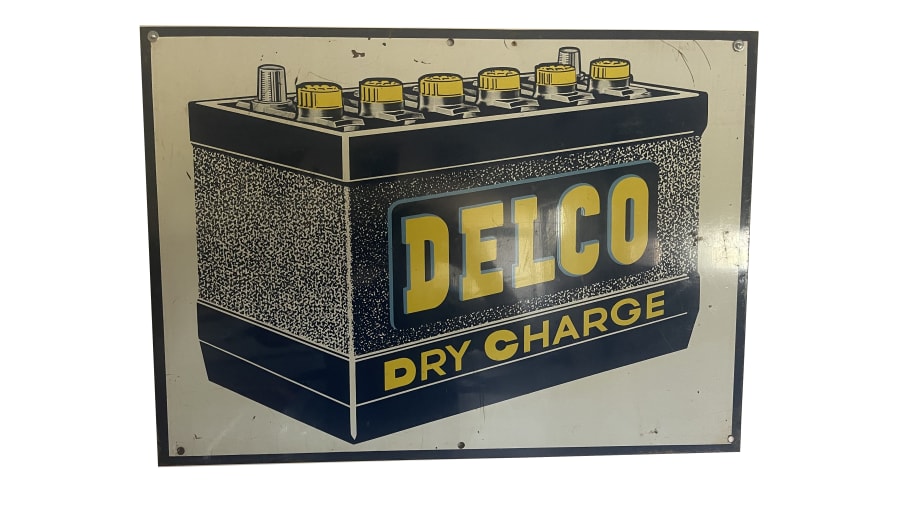 1950s Delco Battery Double-Sided Tin Sign for Sale at Auction - Mecum ...