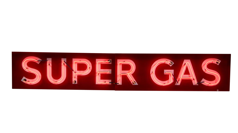 Super Gas Single-Sided Two-Piece Porcelain Neon Sign for Sale at ...