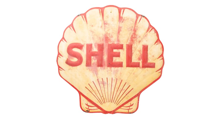 Shell Single-Sided Embossed Porcelain Sign for sale at Kissimmee 2024 ...
