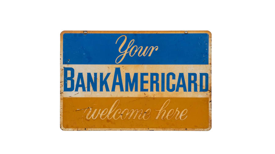 Bank Americard Double-Sided Tin Sign for Sale at Auction - Mecum Auctions