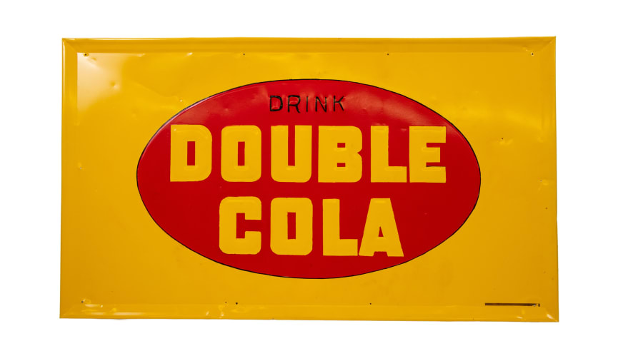 Double Cola Single-Sided Embossed Tin Sign for Sale at Auction - Mecum ...