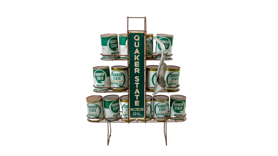 1950 Quaker State Tin Oil Can Display Rack for Sale at Auction - Mecum ...