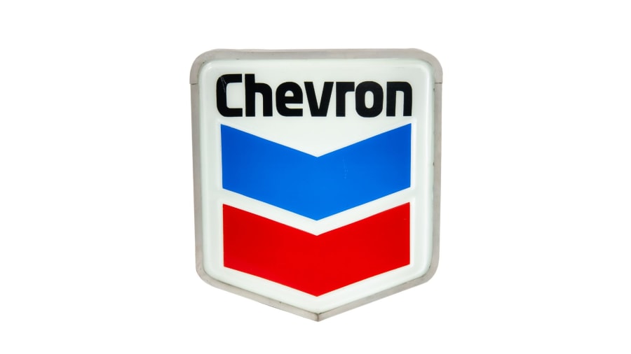 Chevron Single-Sided Plastic Lighted Sign for Sale at Auction - Mecum ...
