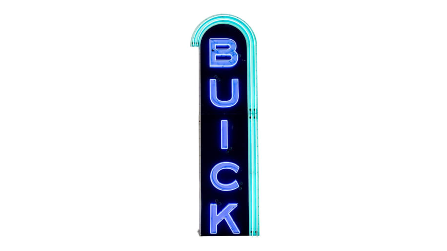 1950s Buick Single-Sided Porcelain Animated Neon Sign for Sale at ...