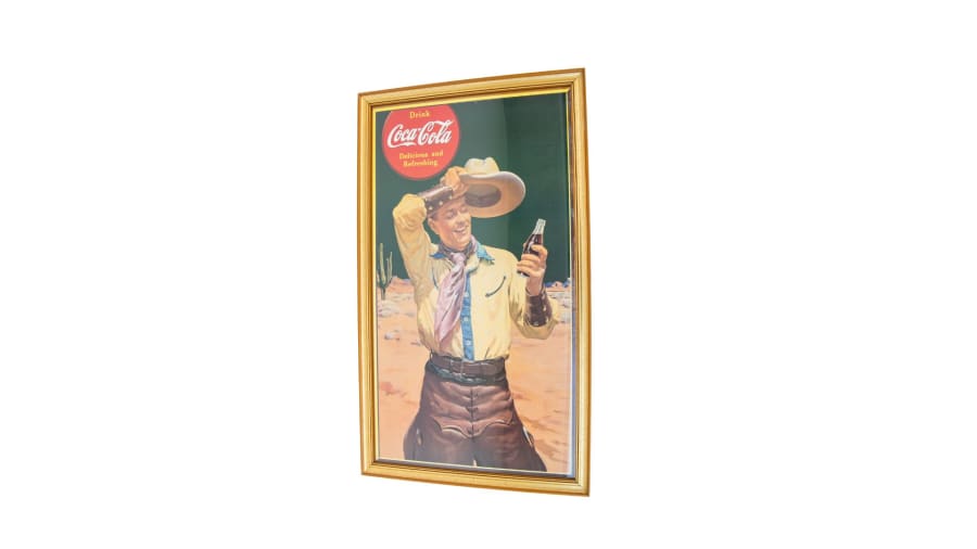 1941 Coca-Cola Cowboy Framed Lithograph for Sale at Auction - Mecum ...