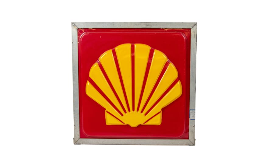 Shell Single-Sided Lighted Plastic Sign Face for Sale at Auction ...