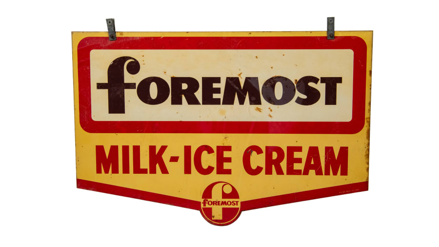 1949 Foremost Double-Sided Tin Sign for Sale at Auction - Mecum Auctions