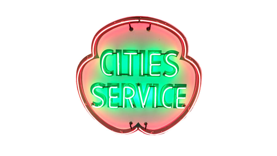 Cities Services Single-Sided Porcelain Neon Sign for Sale at Auction ...
