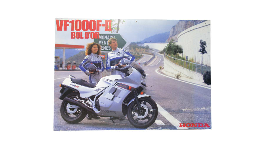 1985 Honda VF1000F2 Bol D'or Double-Sided Dealership Advertisement for ...
