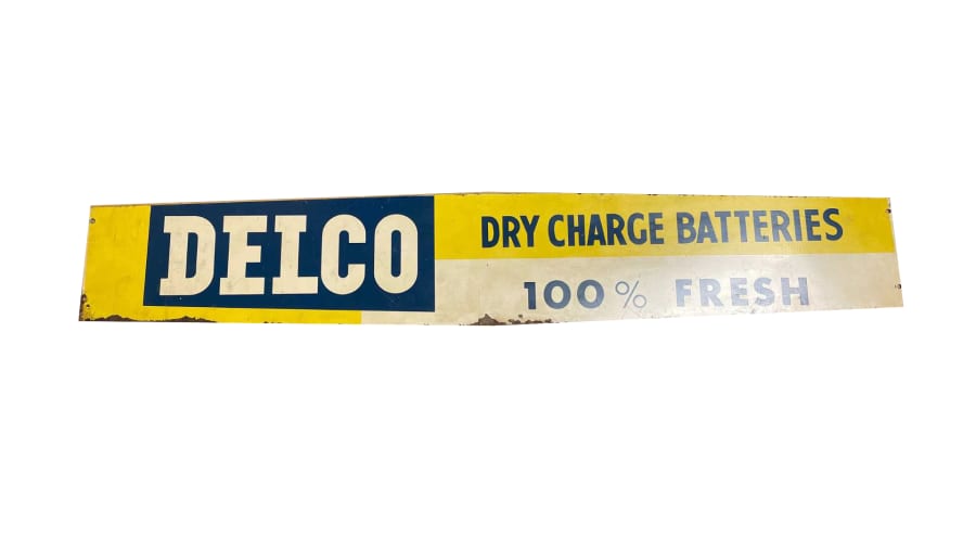 1960s Delco Battery Double-Sided Tin Sign for Sale at Auction - Mecum ...
