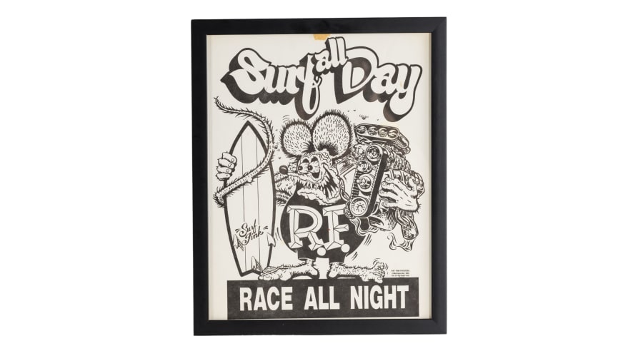 "Surf All Day, Race All Night" Original Ed "Big Daddy" Roth Poster for ...