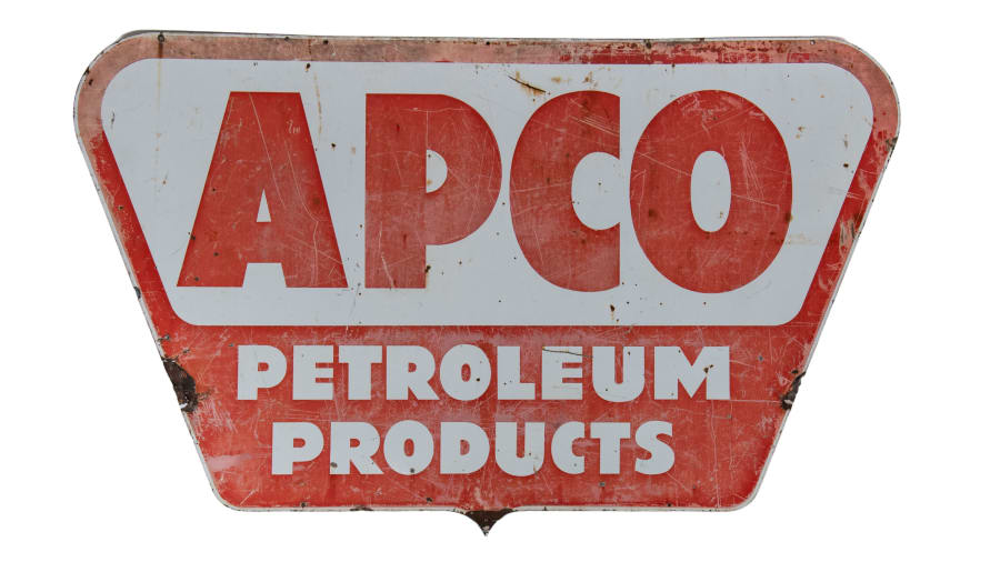 APCO Petroleum Products Double-Sided Porcelain Sign for Sale at Auction ...