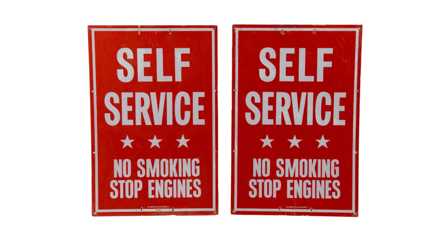 Self Service Single-Sided Tin Signs, Lot of 2 for Sale at Auction ...