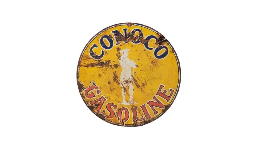 Conoco Gasoline Double-Sided Porcelain Sign for Sale at Auction - Mecum ...
