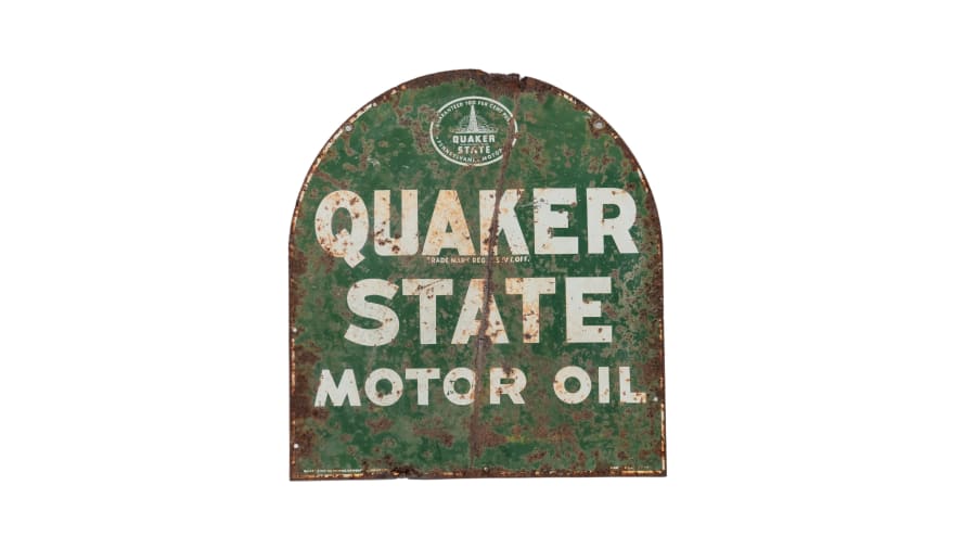 1949 Quaker State Double-Sided Porcelain Sign for Sale at Auction ...