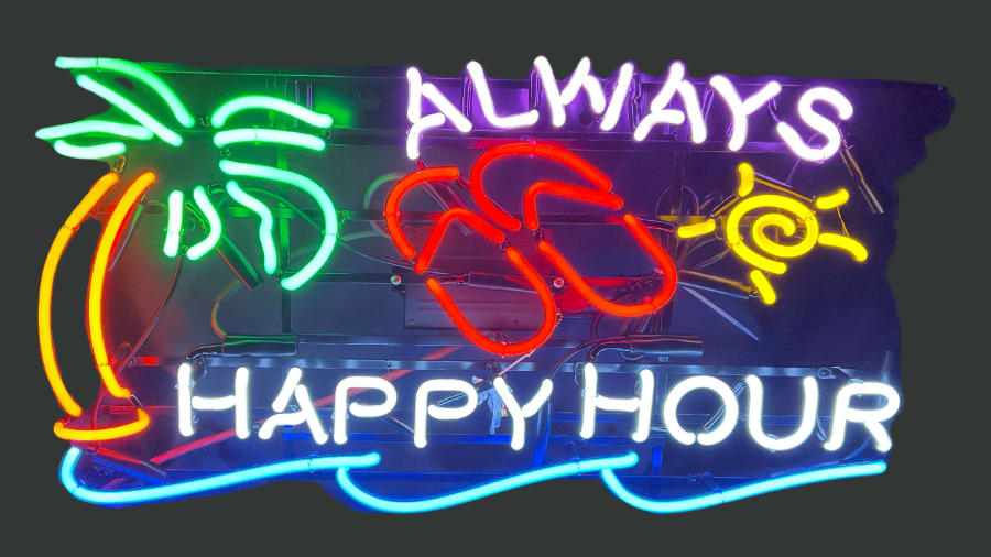 Always Happy Hour Single-Sided Neon Sign for Sale at Auction - Mecum ...