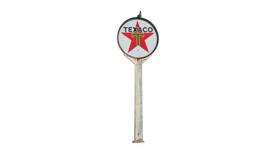 1962 Texaco Double-Sided Porcelain Pole Sign for Sale at Auction ...