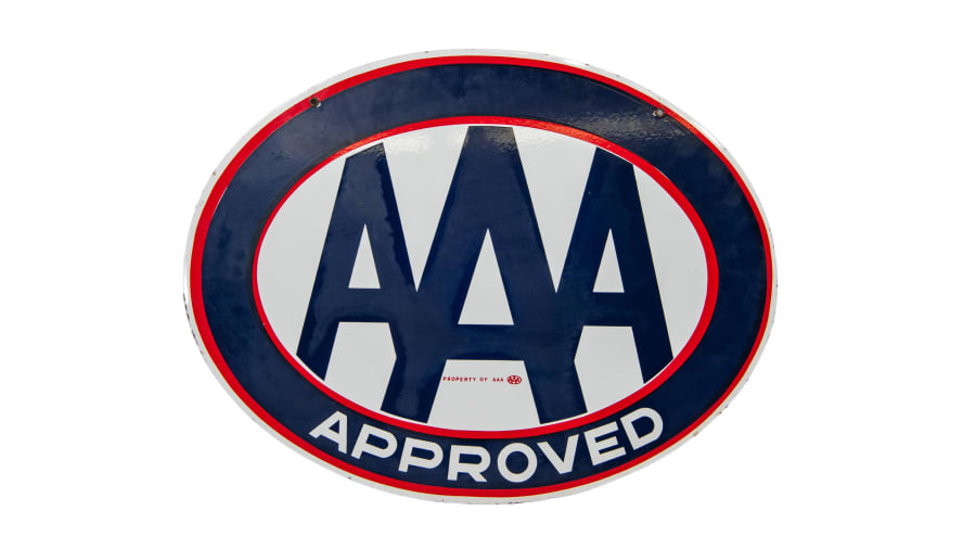 AAA Approved Double-Sided Porcelain Sign for Sale at Auction - Mecum ...