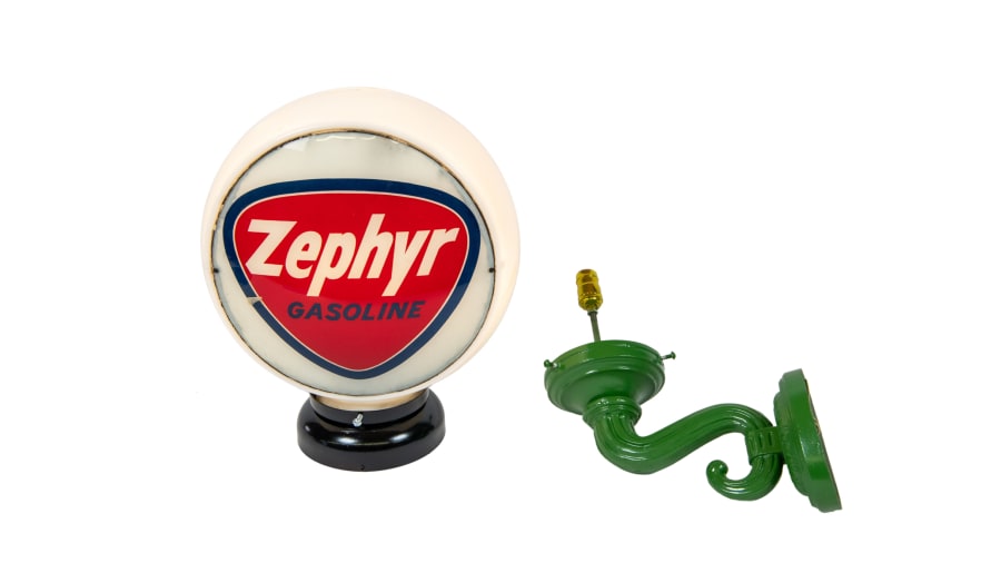 Zephyr Gas Pump Globe on Sconce for Sale at Auction - Mecum Auctions