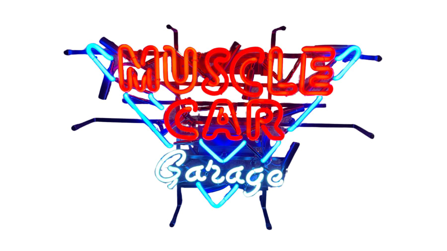 Muscle Car Garage Single-Sided Neon Sign for Sale at Auction - Mecum ...