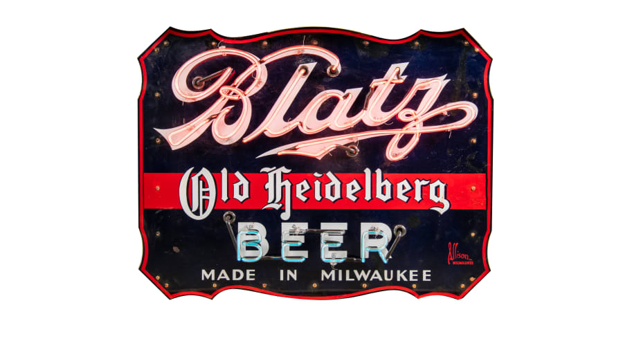 Blatz Single-Sided Porcelain Neon Sign for Sale at Auction - Mecum Auctions