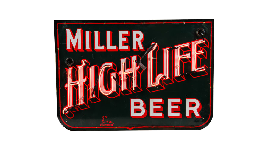 Miller High Life Single-Sided Porcelain Neon Sign for Sale at Auction ...