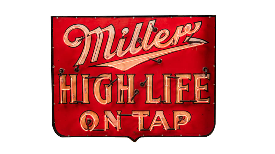 Miller High Life Single-Sided Porcelain Neon Sign for Sale at Auction ...