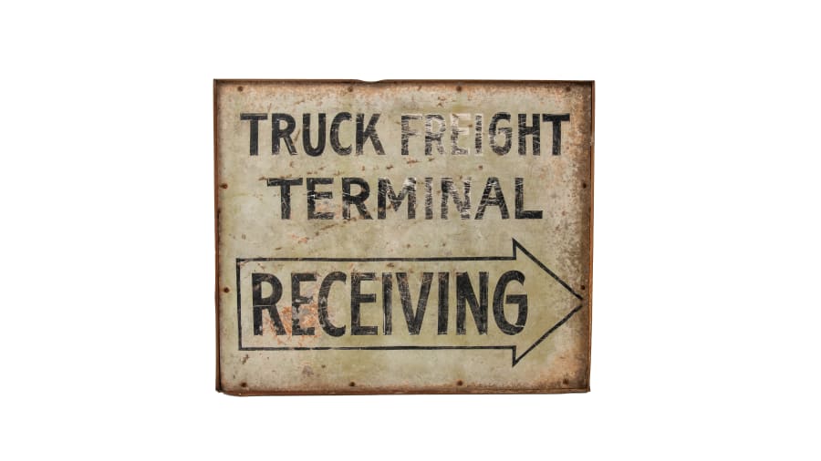 Truck Freight Terminal Single-Sided Tin Sign for Sale at Auction ...