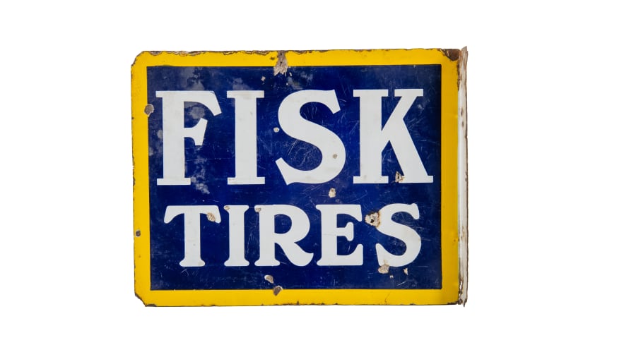 Fisk Tires Porcelain Flange Sign for Sale at Auction - Mecum Auctions