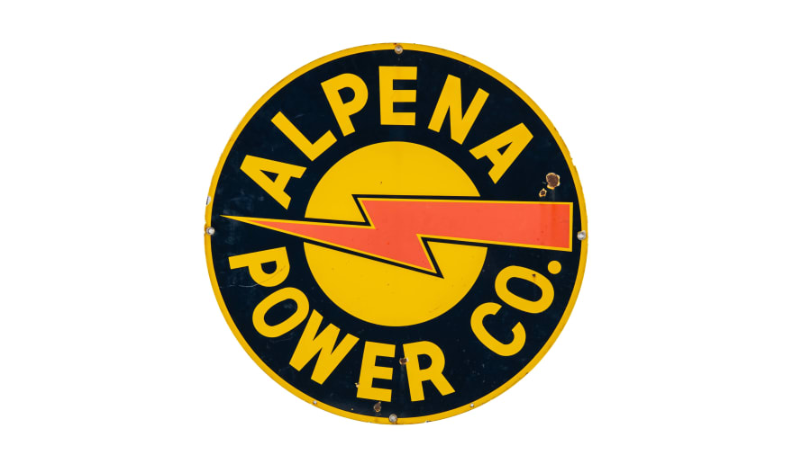 Alpena Power Company Single-Sided Porcelain Sign for Sale at Auction ...