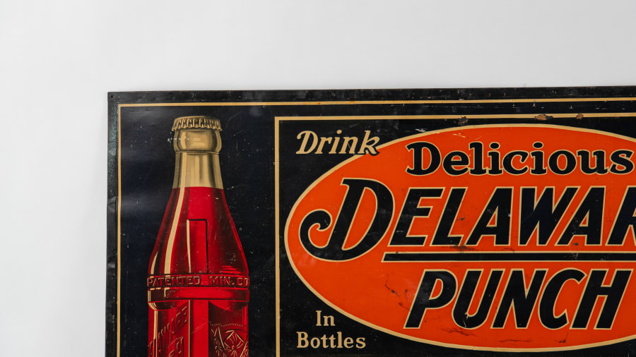1918 Delaware Punch Single-Sided Masonite Sign for Sale at Auction ...