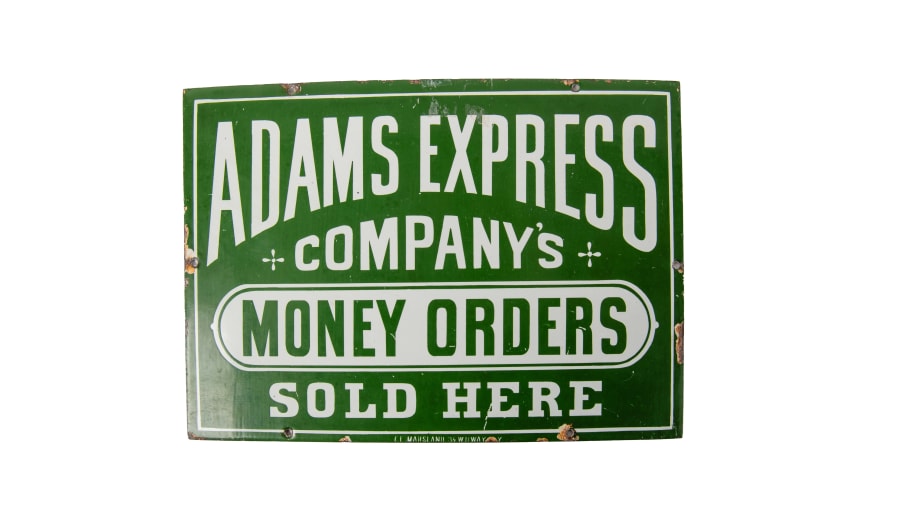 Adams Express Company Single-Sided Porcelain Sign for Sale at Auction ...