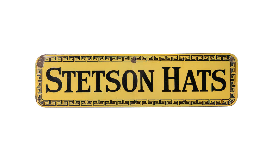 Stetson Hats Single-Sided Porcelain Sign for Sale at Auction - Mecum ...