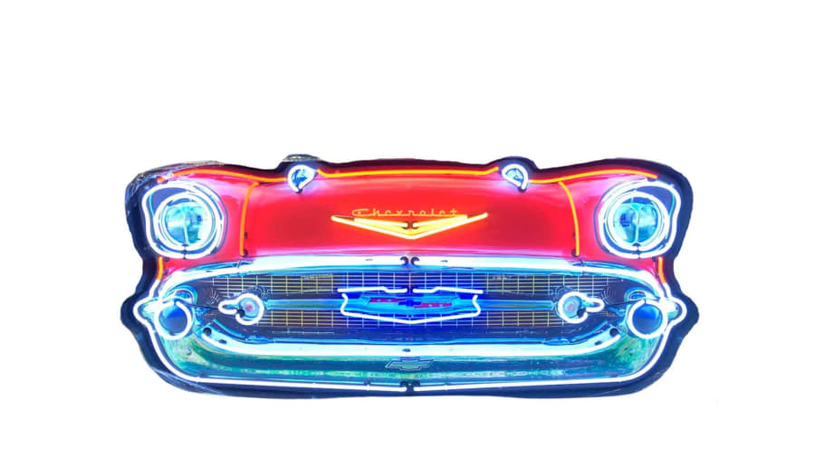 1957 Chevrolet Grille Single-Sided Neon Sign for Sale at Auction ...