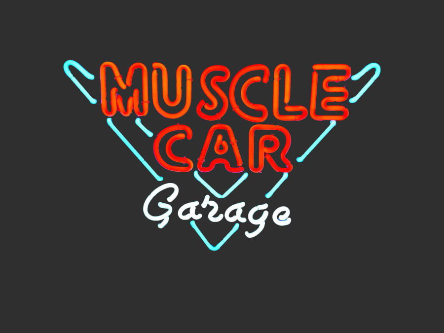 Muscle Car Garage Single-Sided Neon Sign for Sale at Auction - Mecum ...
