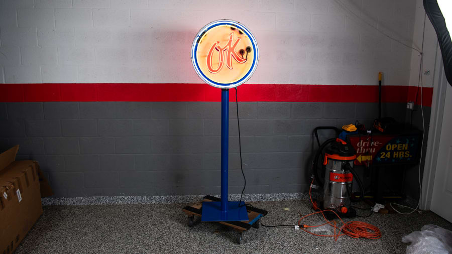 OK Double-Sided Porcelain Neon Sign For Sale At Auction - Mecum Auctions