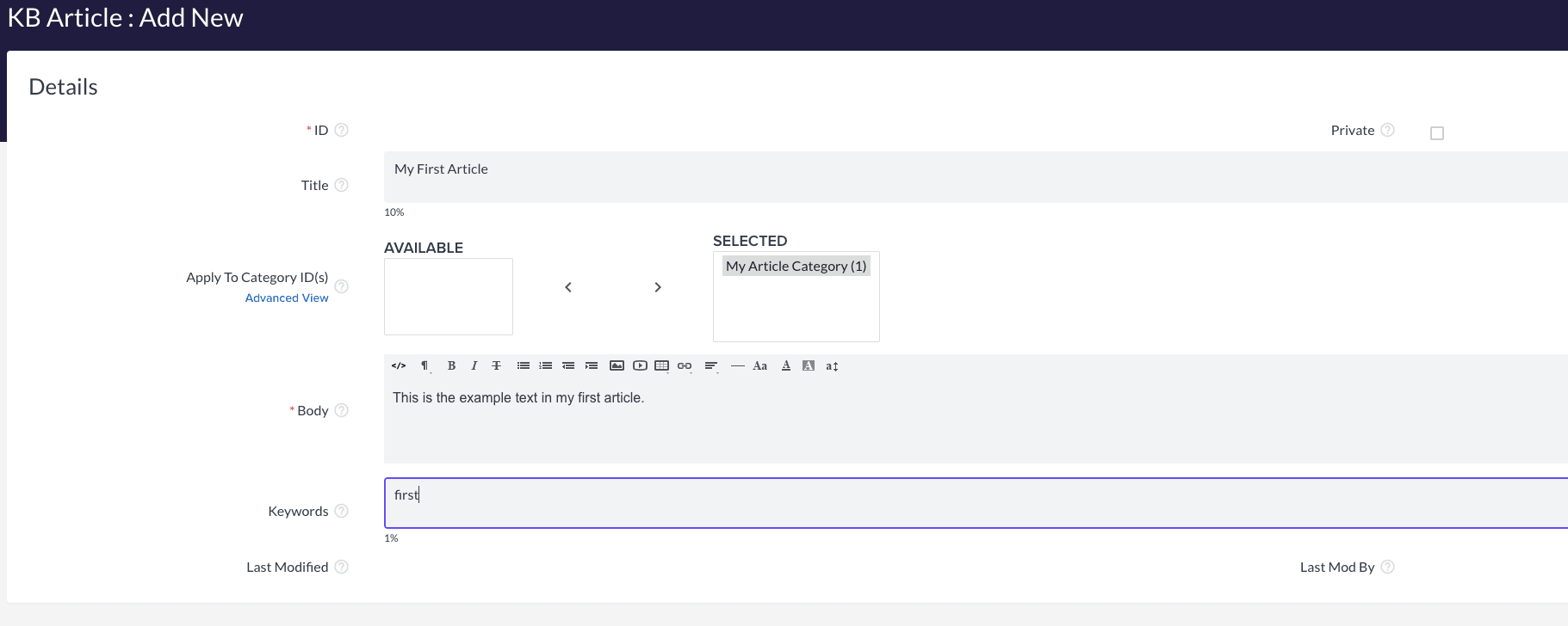 Setting Up Your Knowledge Base