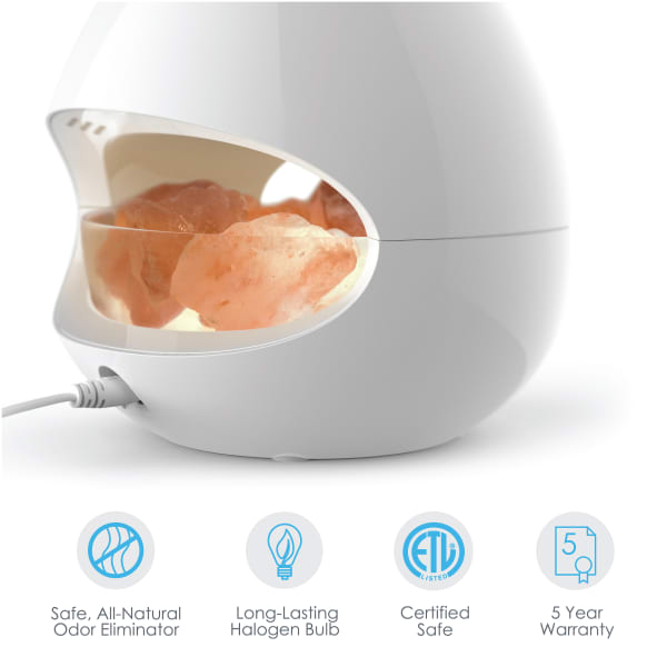 PureGlow Crystal 2-in-1 Himalayan Salt Lamp & Ultrasonic Essential Oil ...