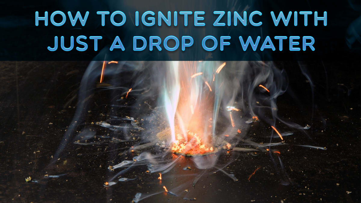 How to ignite zinc with just a drop of water ("Negative X") | MEL Chemistry