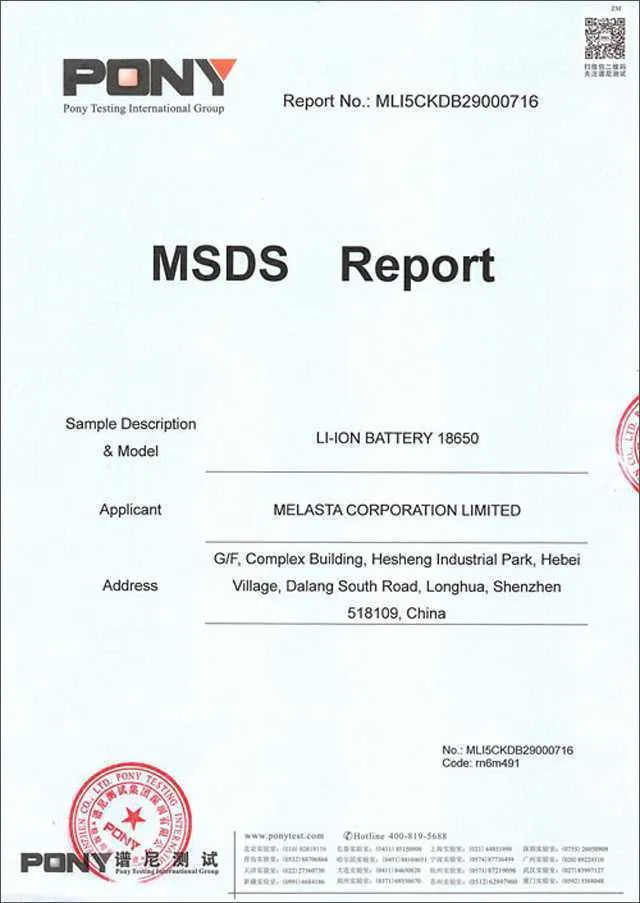 Certifications - Melasta Batterien GmbH